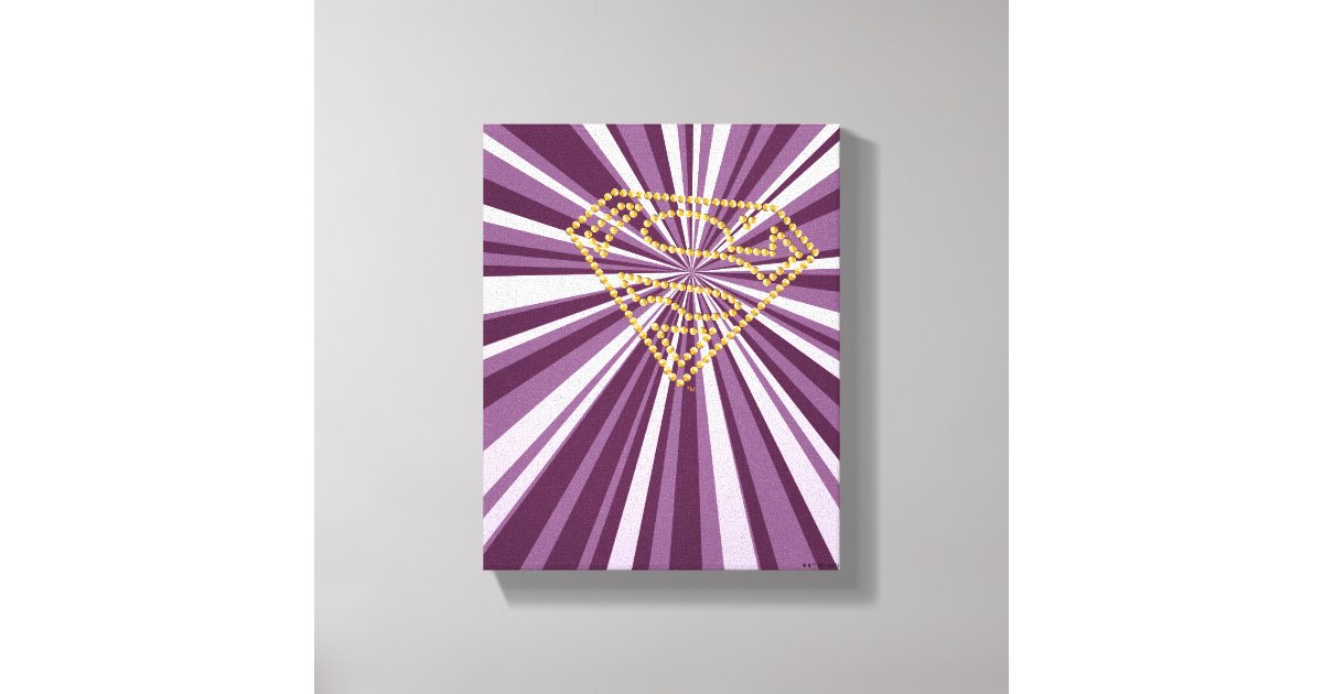 Supergirl Studded S-Shield Canvas Print | Zazzle