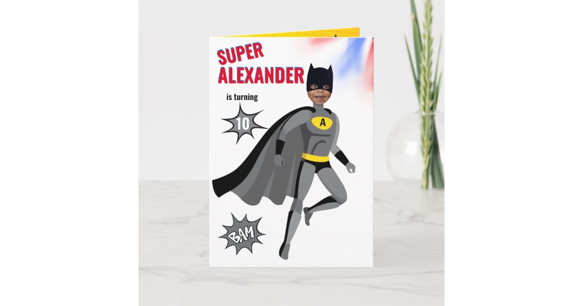 Superhero Amazing Unique Boy Fabulous Birthday Card | Zazzle