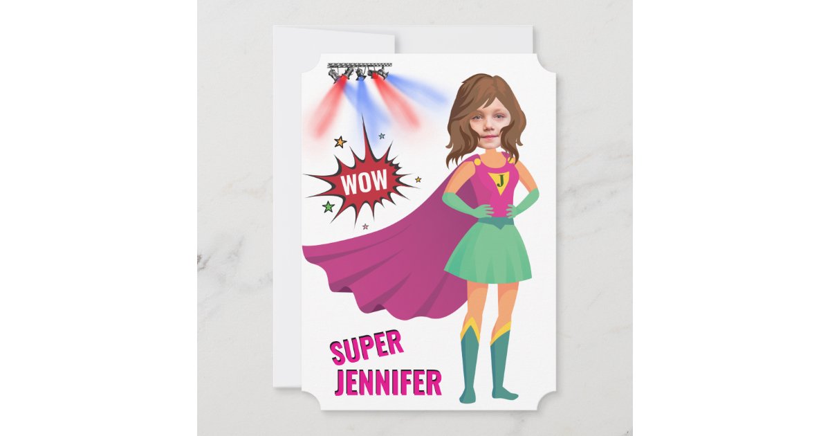 Superhero Awesome Unique Amazing Birthday Invitation | Zazzle
