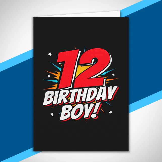Superhero Birthday - 12 Year Old - 12th Birthday Card | Zazzle
