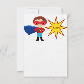 Superhero Birthday Personalized Thank You Cards | Zazzle