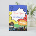 Superhero Birthday Thank You Card | Zazzle