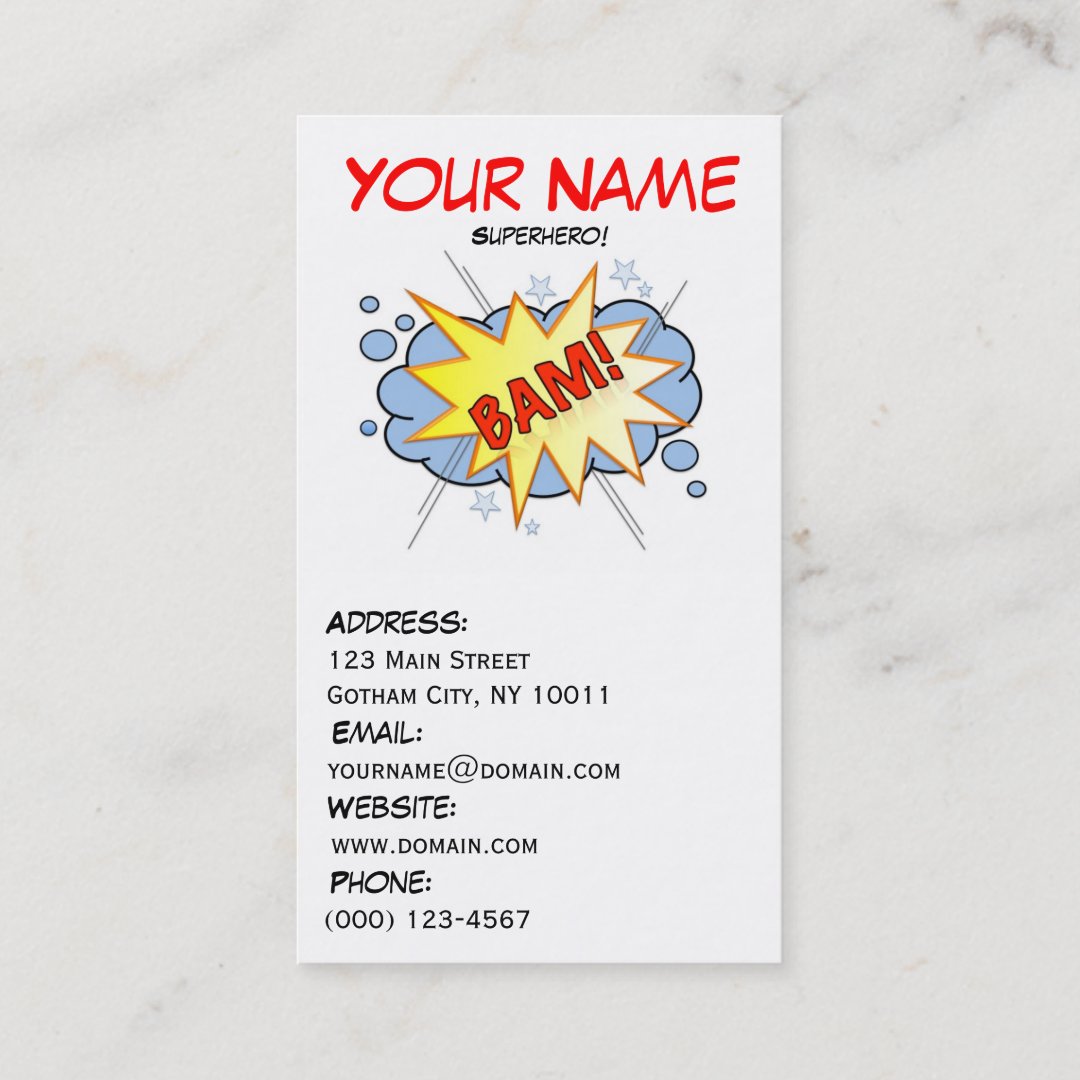 Superhero Business Card 3 | Zazzle