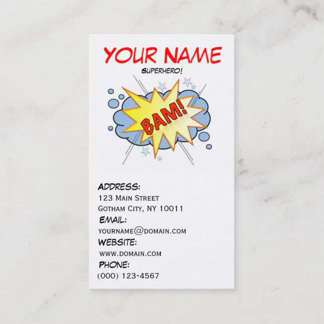 Superhero Business Card 3 | Zazzle