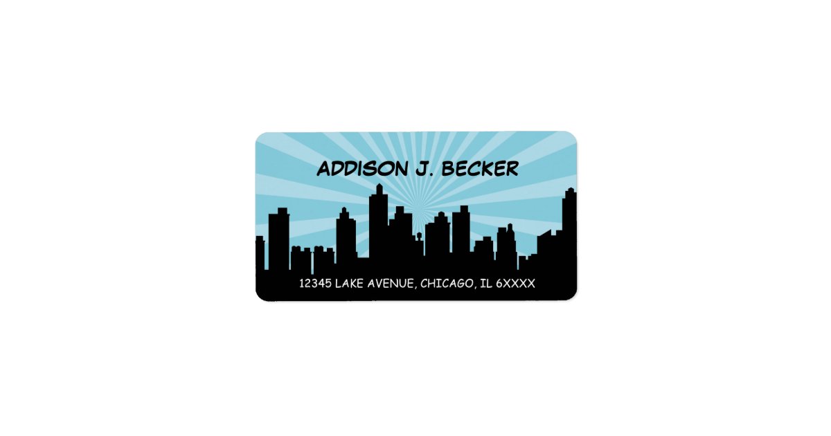 Superhero Comic Birthday Party Address Label | Zazzle