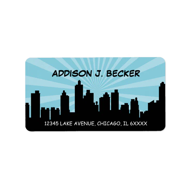 Superhero Comic Birthday Party Address Label | Zazzle