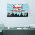 Superhero Comic Birthday Party Welcome Banner | Zazzle
