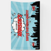 Superhero Comic Birthday Party Welcome Banner | Zazzle