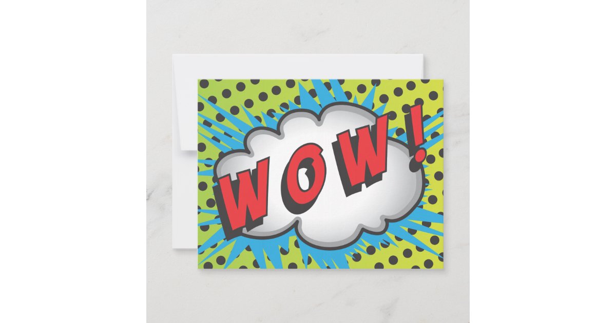 Superhero comic book birthday party Thank you card | Zazzle
