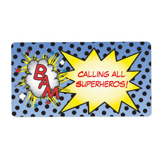 Superhero Comic Book Labels | Zazzle.com