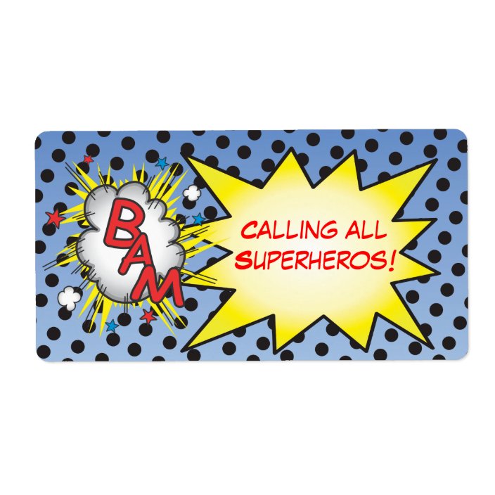Superhero Comic Book Labels | Zazzle.com