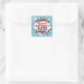 Superhero Comic Speech Bubble Boy Happy Birthday Square Sticker | Zazzle