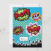 Superhero Comic Strip Blue Thank You Notes | Zazzle