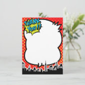 Superhero Comic Strip Thank You Notes | Zazzle