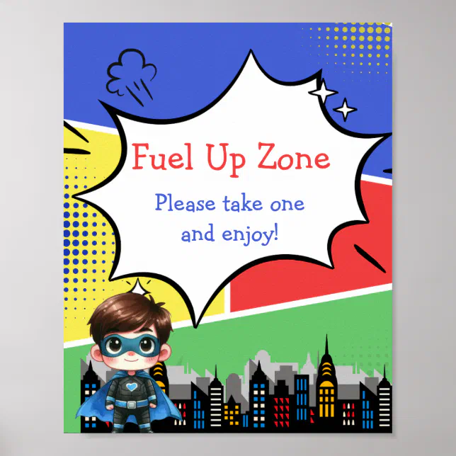 Superhero Fuel Up Poster | Zazzle