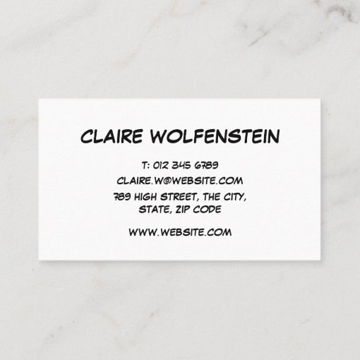 SUPERHERO Fun Retro Comic Book Business Card | Zazzle