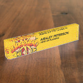 SUPERHERO Fun Retro Comic Book Desk Name Plate | Zazzle
