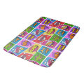 Superhero Gamer Comic book design bath mat | Zazzle