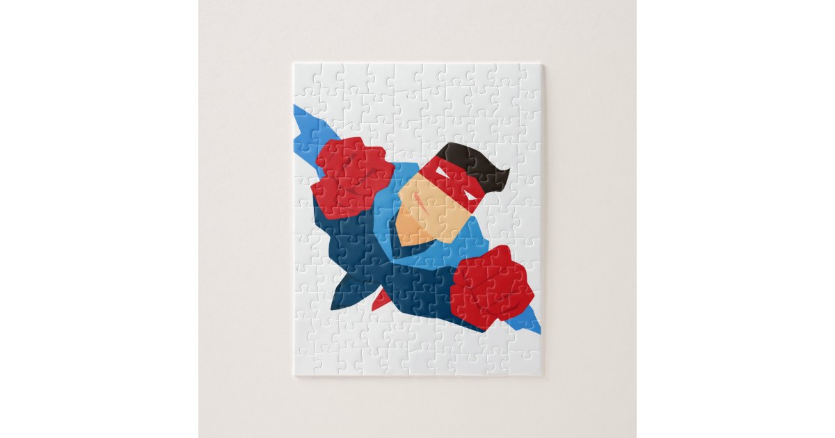 Superhero in Action Jigsaw Puzzle | Zazzle
