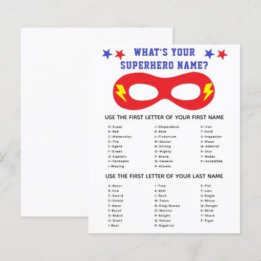 Superhero Name Generator Game | Zazzle