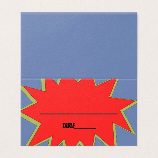 Superhero Place Cards | Zazzle