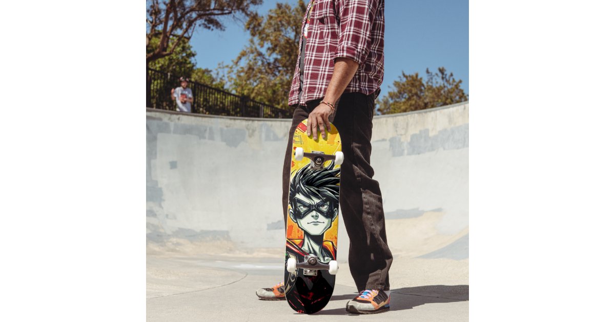 Superhero Skateboard - Vibrant Oil Art | Zazzle