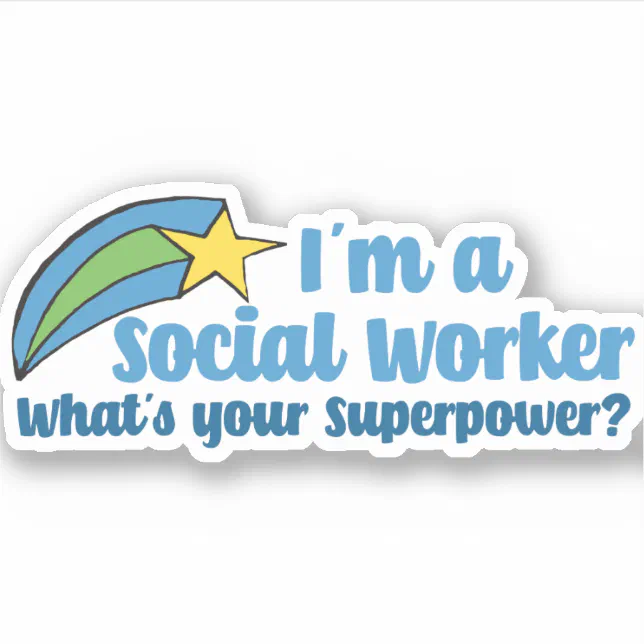 Superhero Social Worker Sticker | Zazzle