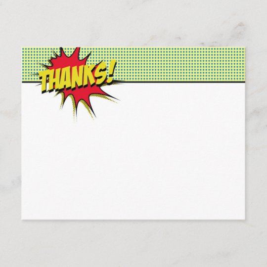Superhero Thank You Stationery Note Card | Zazzle.com