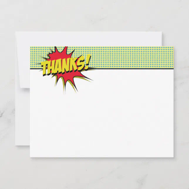 Superhero Thank You Stationery Note Card | Zazzle