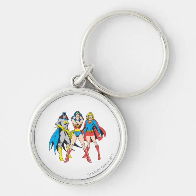 Superheroines Pose Keychain | Zazzle