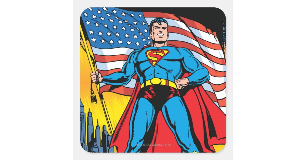 Superman #24 square sticker | Zazzle