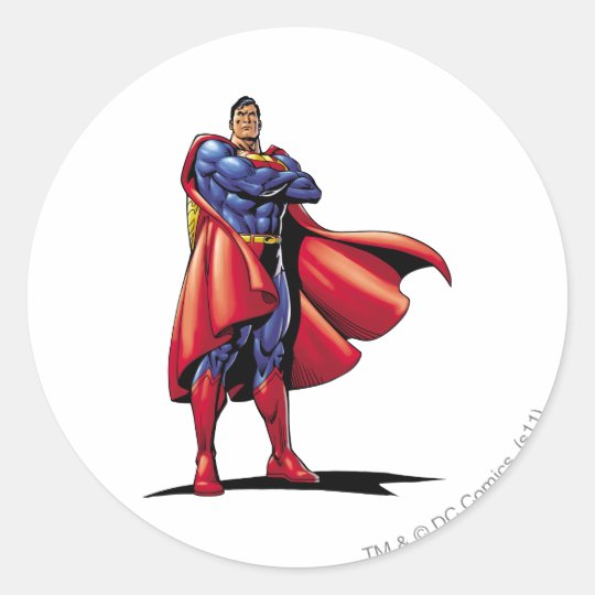 Superman 3 classic round sticker | Zazzle.com