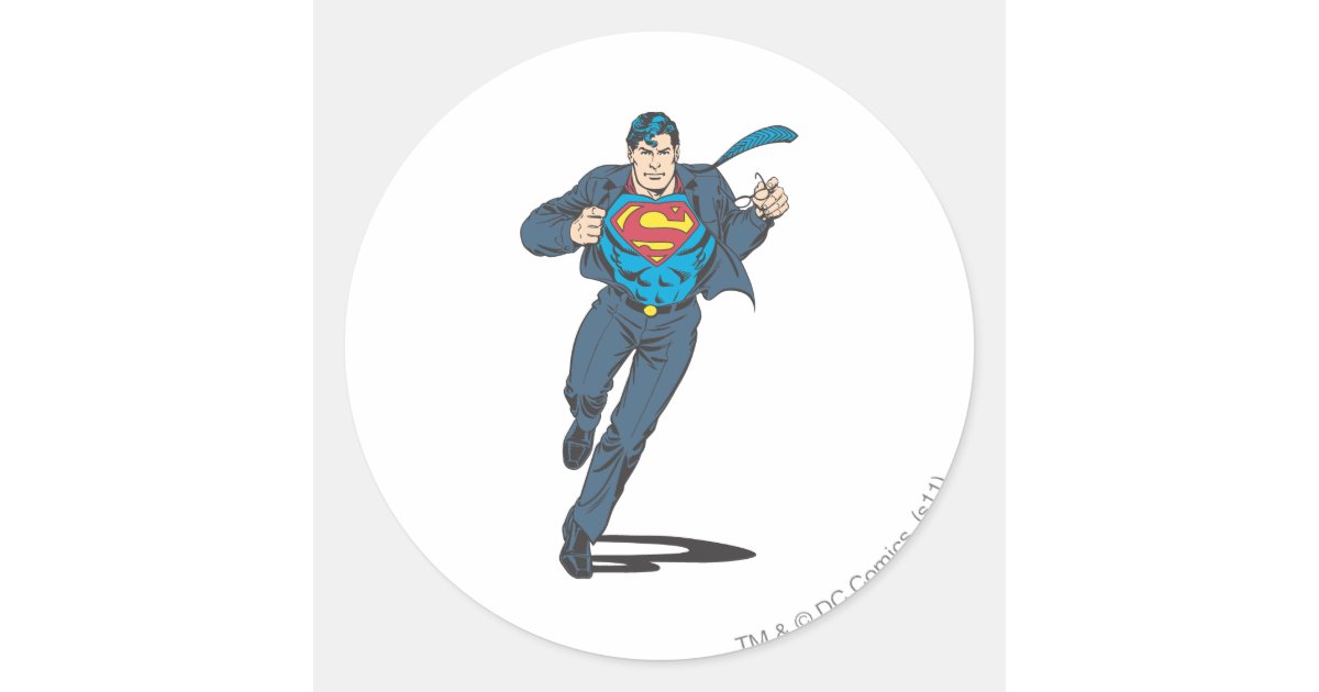 Superman 48 classic round sticker | Zazzle