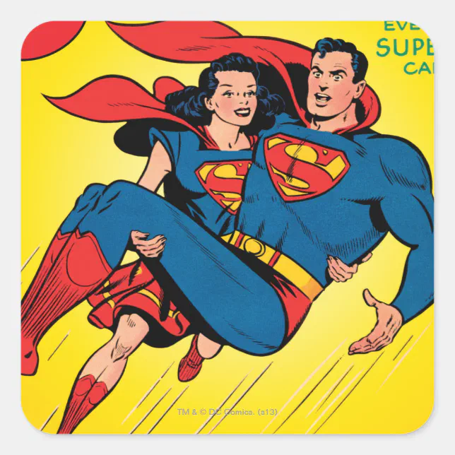 Superman #57 square sticker | Zazzle
