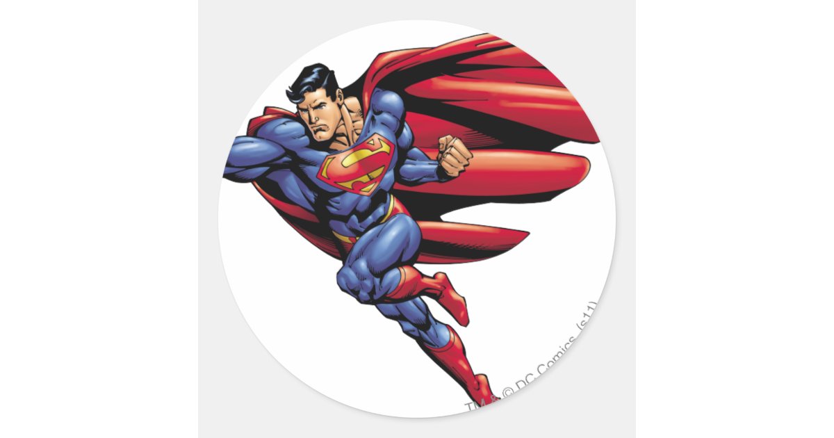 Superman 73 classic round sticker | Zazzle