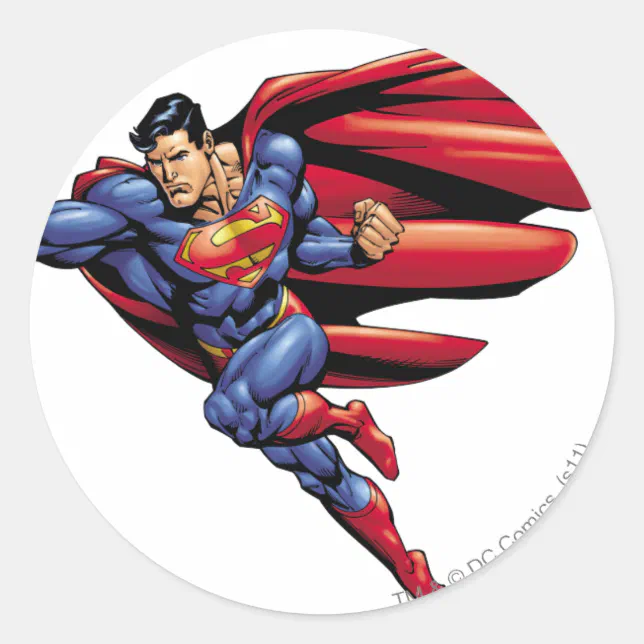 Superman 73 classic round sticker | Zazzle