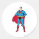 Superman Arms Folded Classic Round Sticker | Zazzle