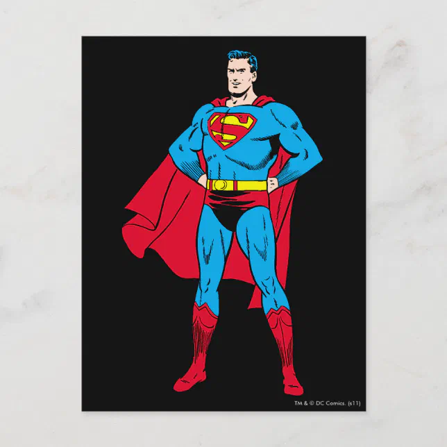 Superman Arms Folded Postcard | Zazzle