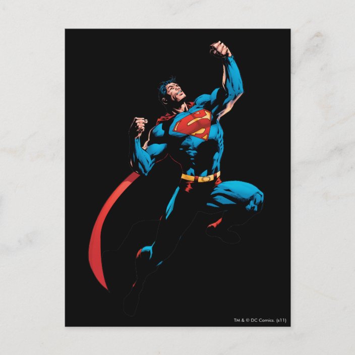 Superman Arms Raised Postcard | Zazzle.com