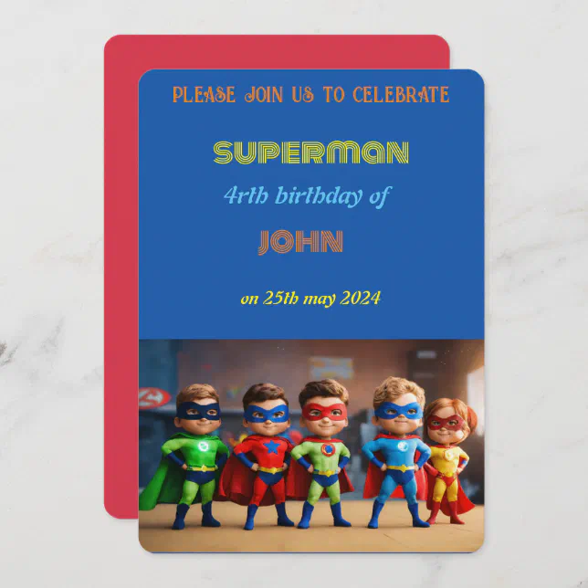 superman birthday invitation | Zazzle
