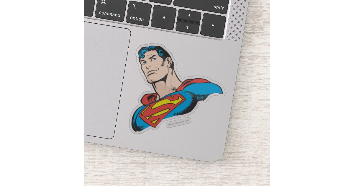 Superman Bust Smirk Sticker | Zazzle