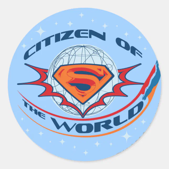 Superman Citizen of the World Classic Round Sticker | Zazzle