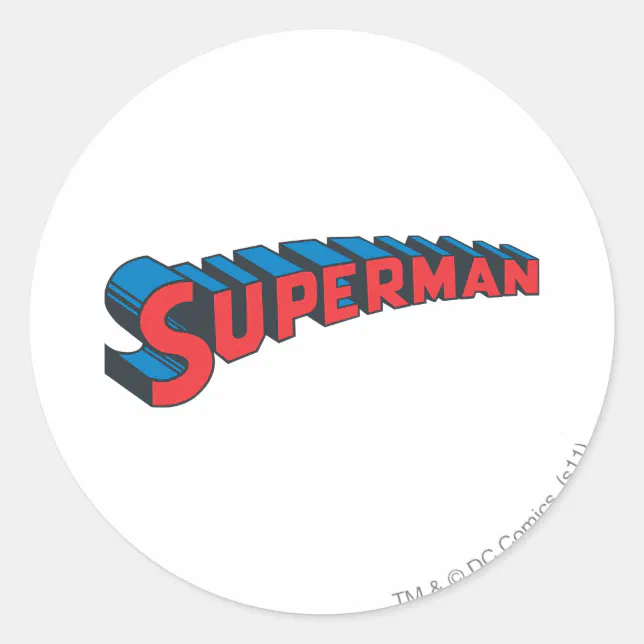 Superman | Classic Logo Classic Round Sticker | Zazzle