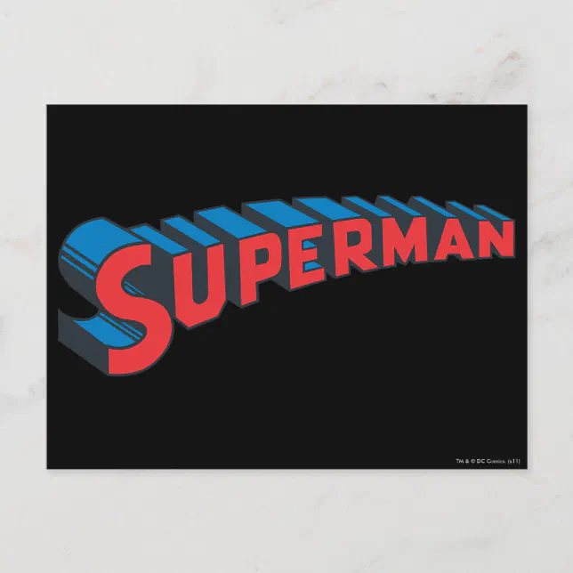 Superman | Classic Logo Postcard | Zazzle