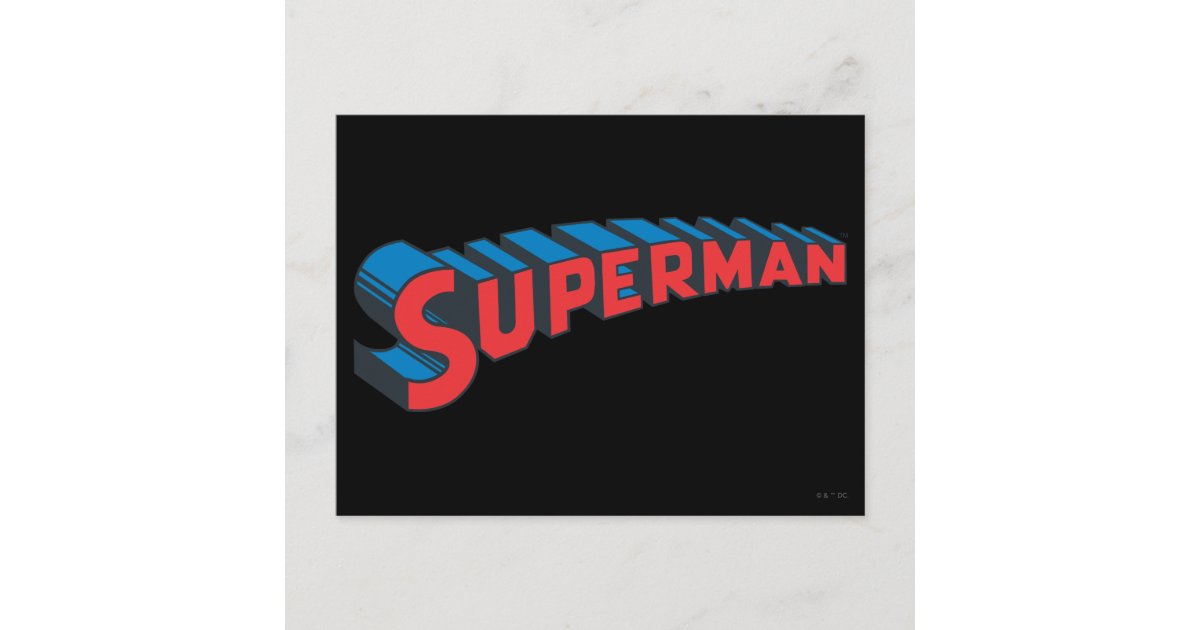 Superman | Classic Logo Postcard | Zazzle