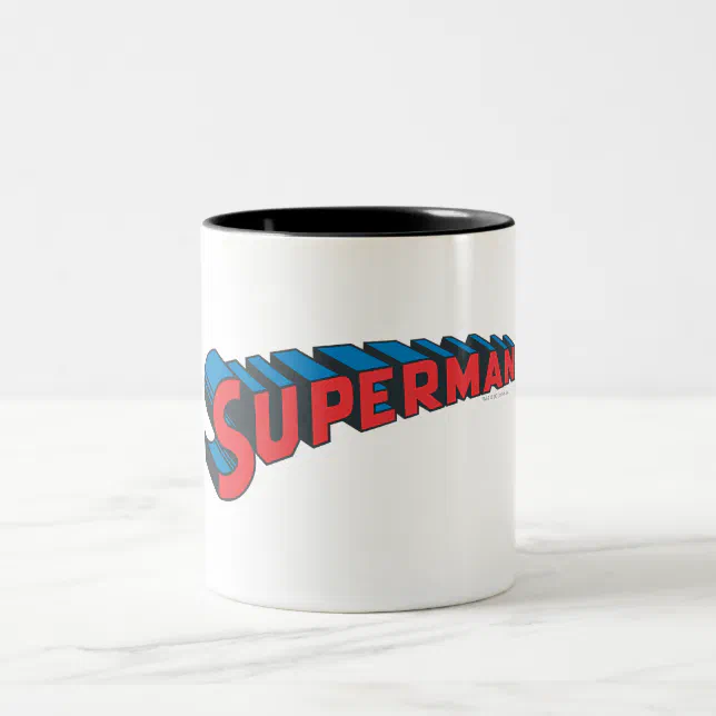 Superman | Classic Logo Two-Tone Coffee Mug | Zazzle