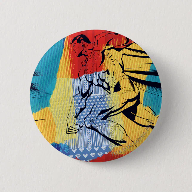 Superman Colorful Pinback Button | Zazzle