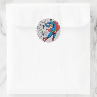 Superman Comic Panels Classic Round Sticker | Zazzle