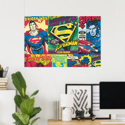 Superman Comic Panels Poster | Zazzle