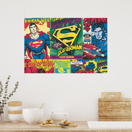 Superman Comic Panels Poster | Zazzle